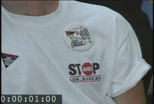 1990 AIDS Protest Archive Stock Footage