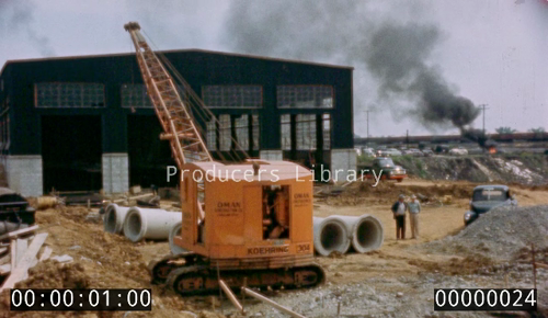 1950s Construction Archive Stock Footage